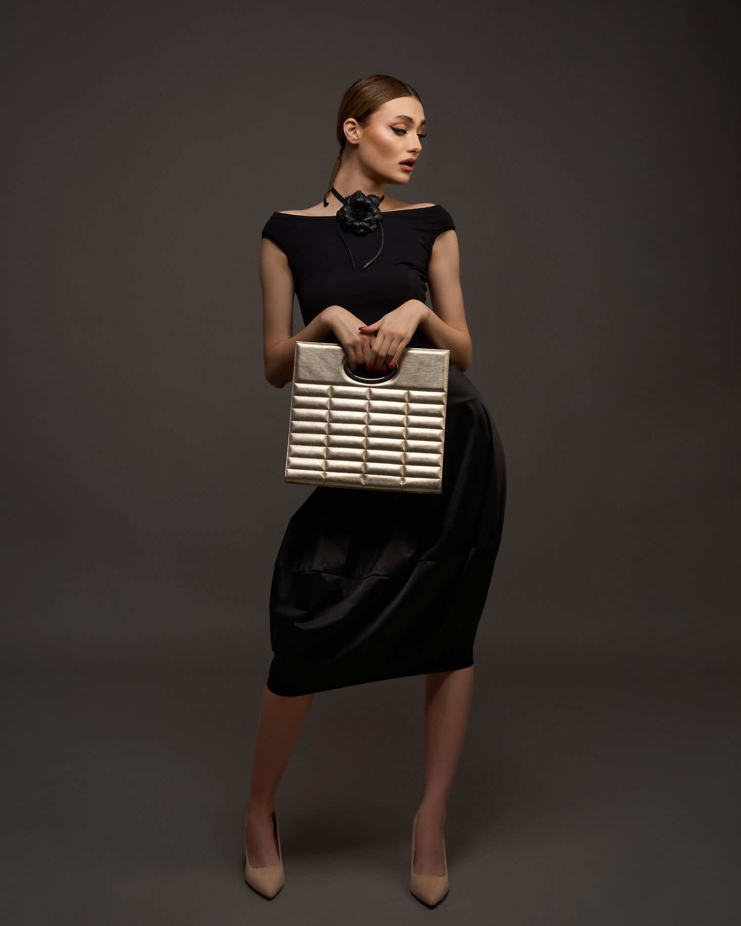 Genti Geanta KELLY Gold GKEL-GLD Urbanvanilla.ro