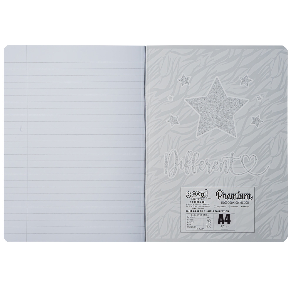 Caiete a4 Caiet A4, 52 file DR, Premium, 75g, Girls Collecti...