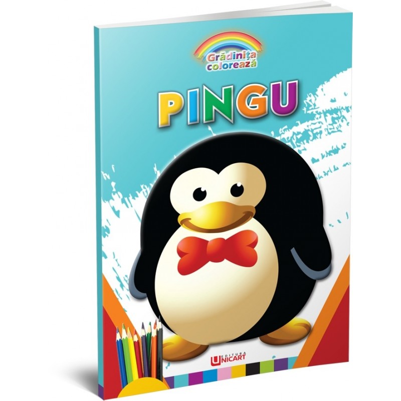 Carti de colorat Carte de colorat A4, Pingu, 96 pagini, Unic...