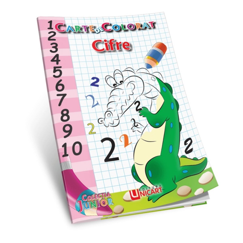 Carti de colorat Carte de colorat B5, Cifre, Unicart C2208 E...