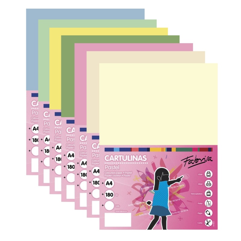 Hartie si carton tipar digital Carton colorat A4 Fabrisa, 18...