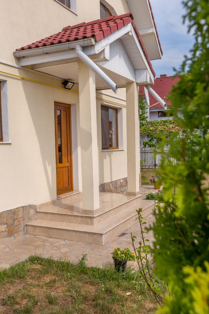 Poze Trepte marmura bej exterior + pavaj piatra naturala | Portofoliu VINCA