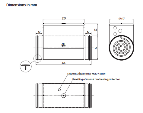 Baterie incalzire electrica VEAB CV 20-09-1 MQU - climasoft....