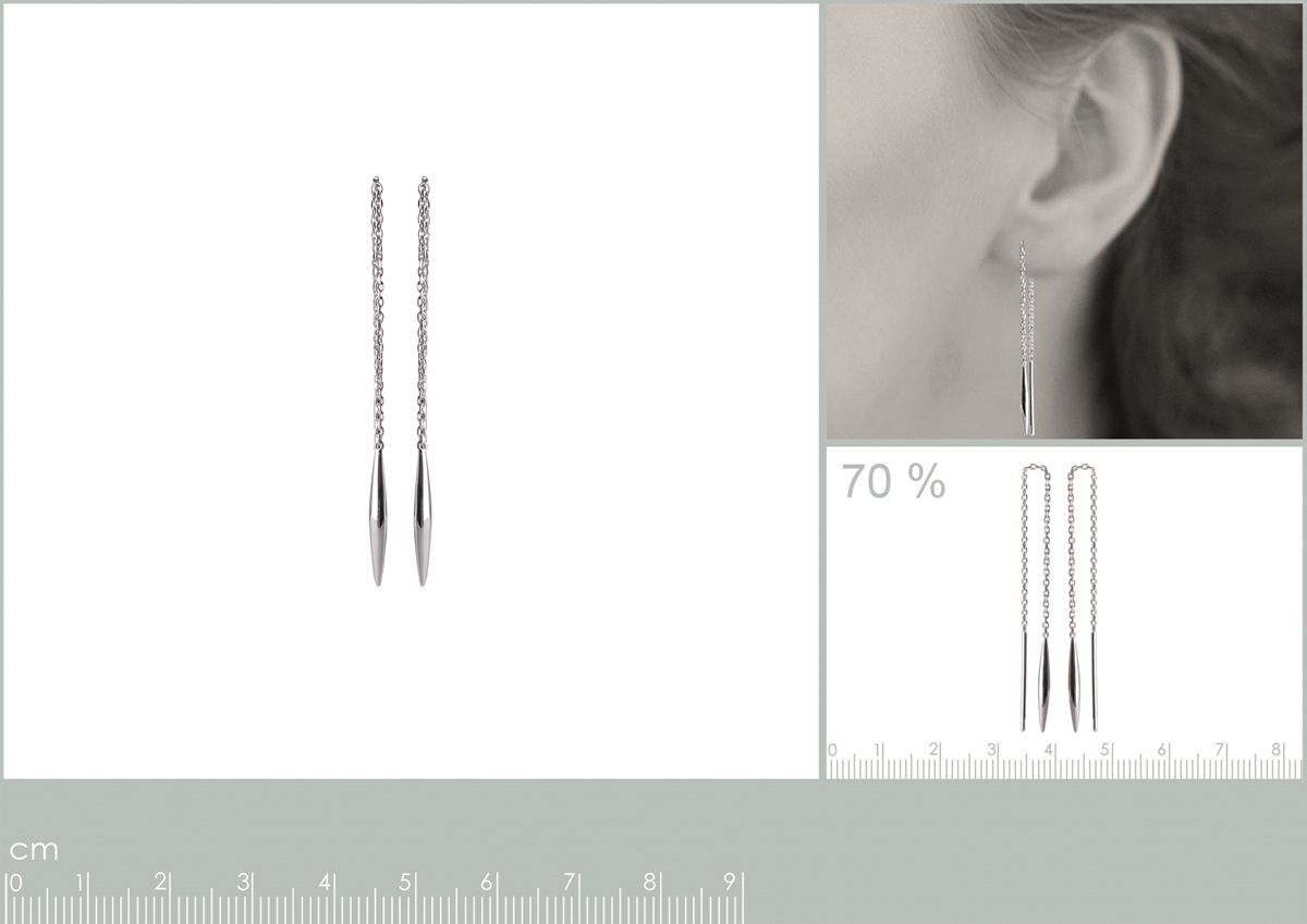 Cercei din Argint 925 placat cu Rodiu-Cercei din argint rodiat | Maya Concept