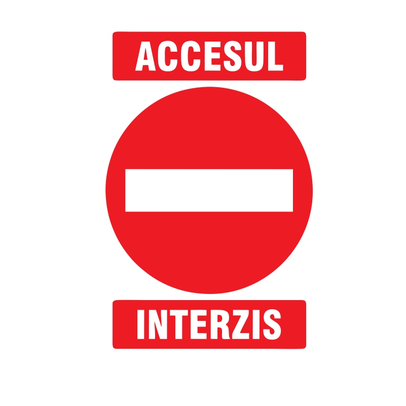 Sticker Indicator Accesul Interzis 18169 Sticky Art