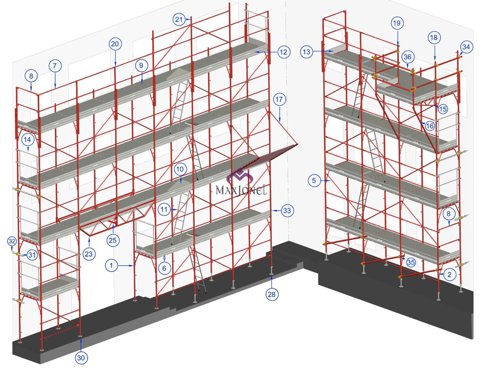 Scara zincata pentru podea cu trapa GBM90-3023Z Maxjonel Ech...