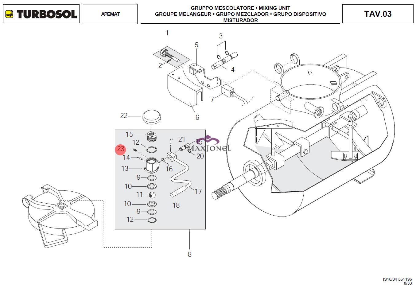 Surub gresor M6 TB261241 Turbosol Maxjonel Echipamente Const...