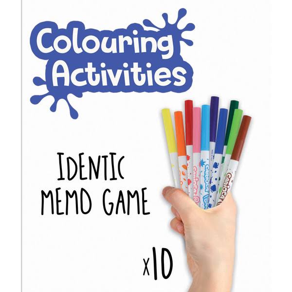 Joc de memorie de colorat și 10 carioci - Alimente