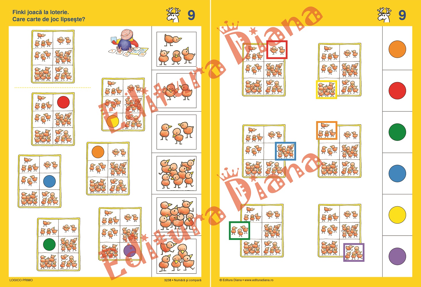 Logico Primo, Set Cu Rama - Numara Si Compara | Editura Diana