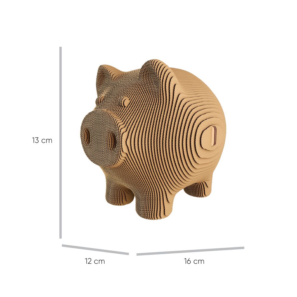 Puzzle 3D din carton - Pușculiță în formă de porcușor