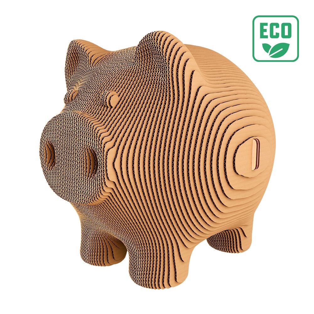 Puzzle 3D din carton - Pușculiță în formă de porcușor
