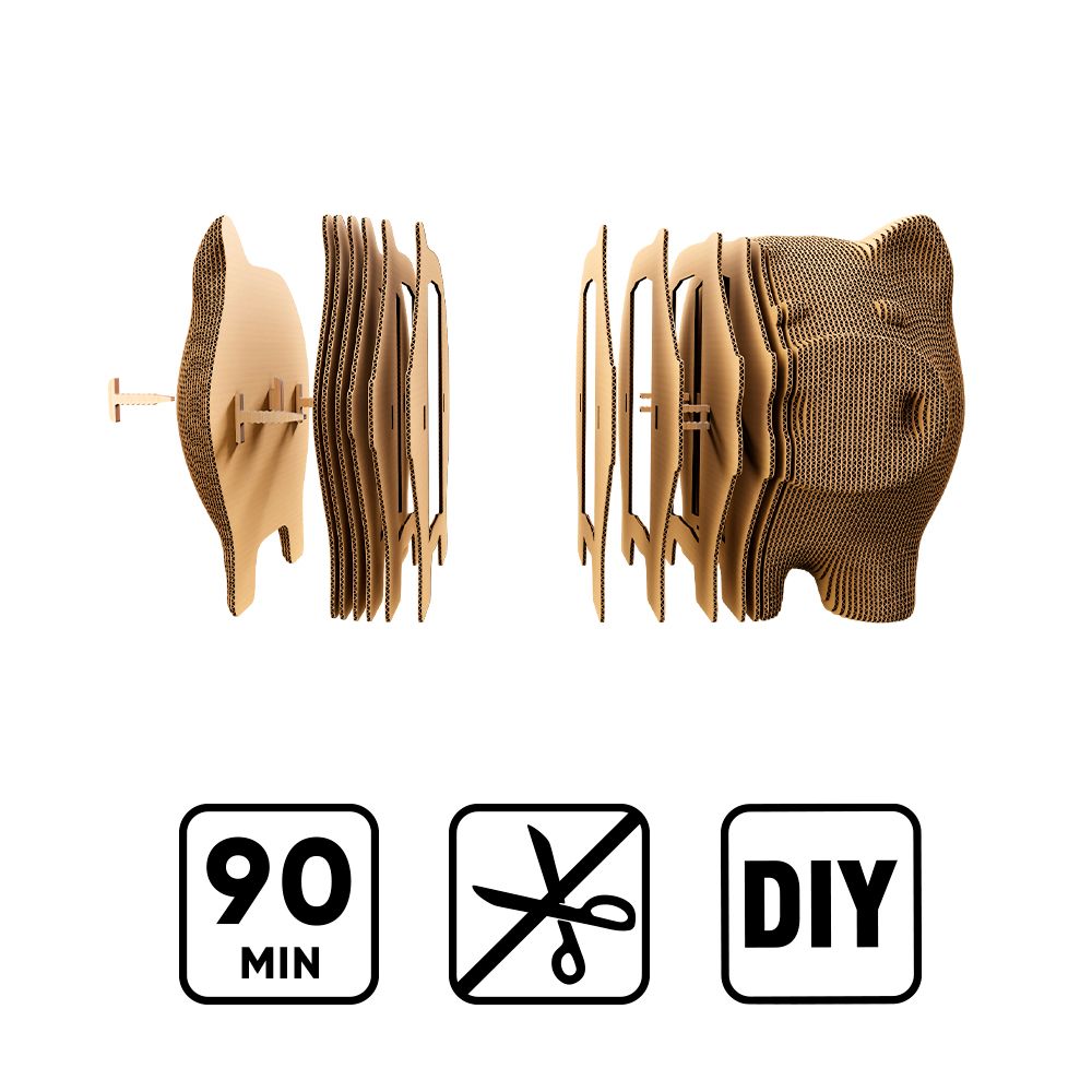 Puzzle 3D din carton - Pușculiță în formă de porcușor