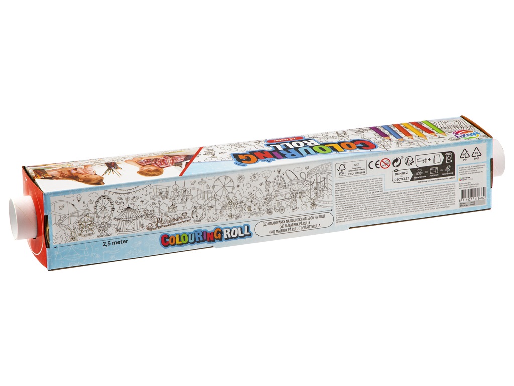 Rolă cu desene de colorat sau pictat - La circ