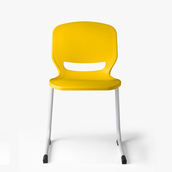 Scaun ergonomic pentru elevi, Ergos Shell Pole, Galben