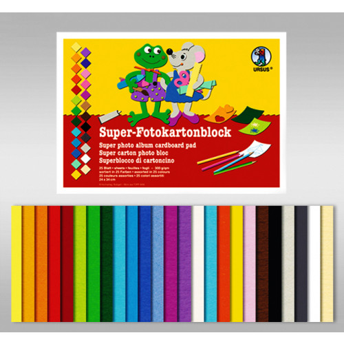 Set 25 de coli de carton-foto colorate, 24 x 34 cm