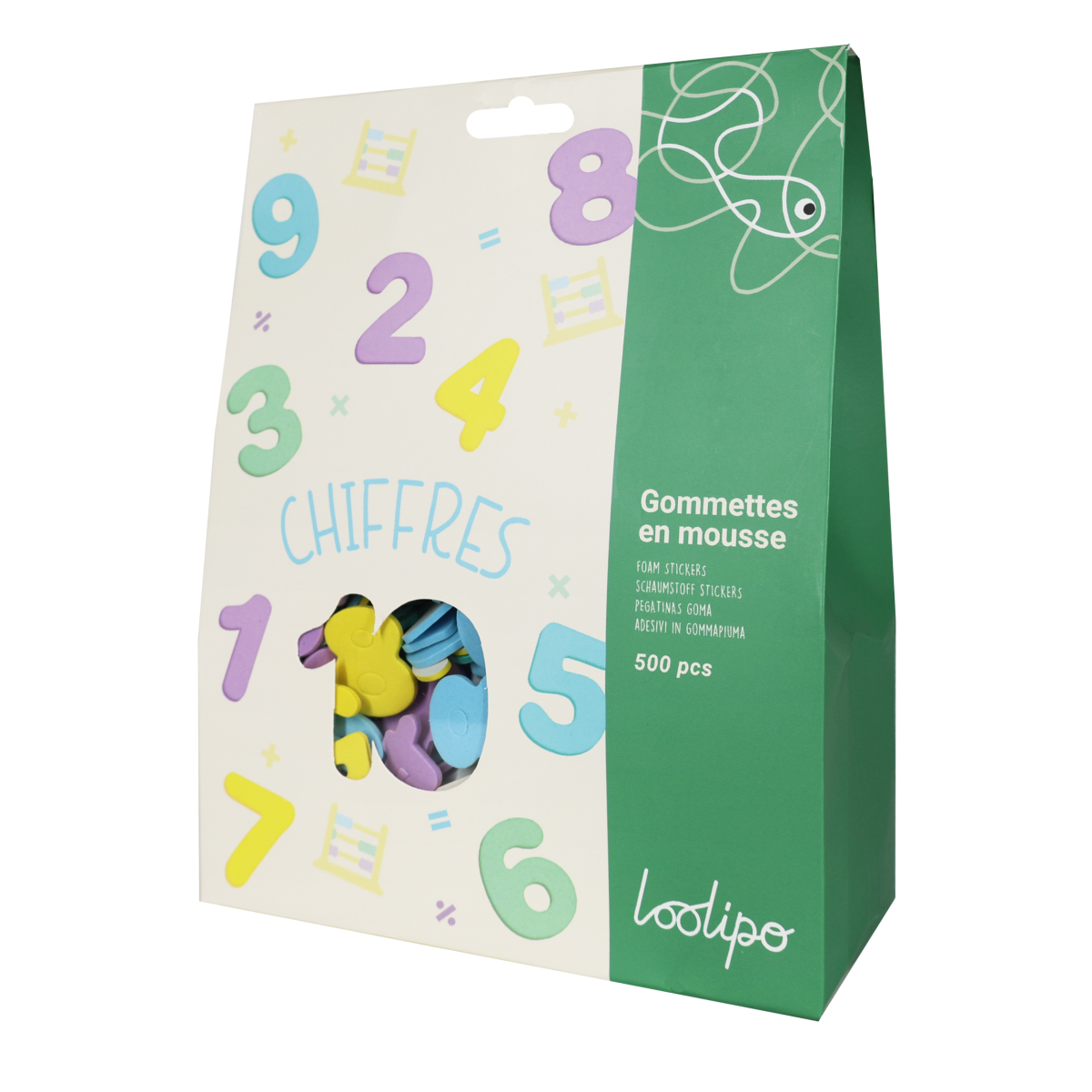 Set de 520 de stickere colorate - Cifre