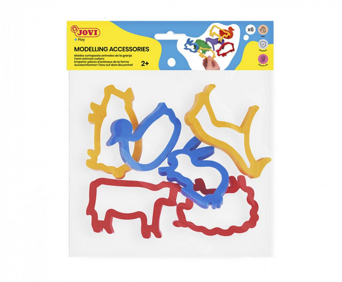 Set de 6 șabloane pentru plastilină - Animale domestice