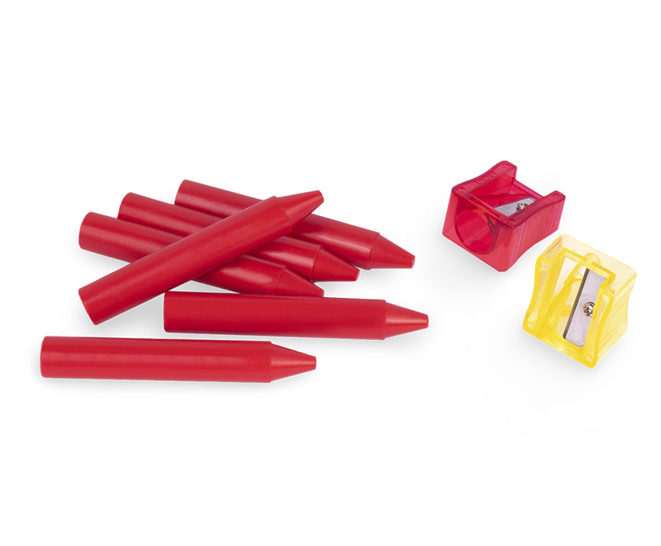 Set de 60 de creioane cerate colorate și ascuțitoare