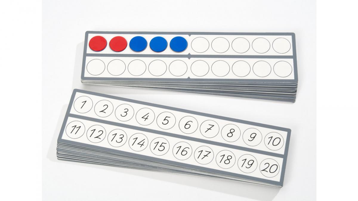 Set matematic -10 planșe cu numere și 800 de jetoane colorate