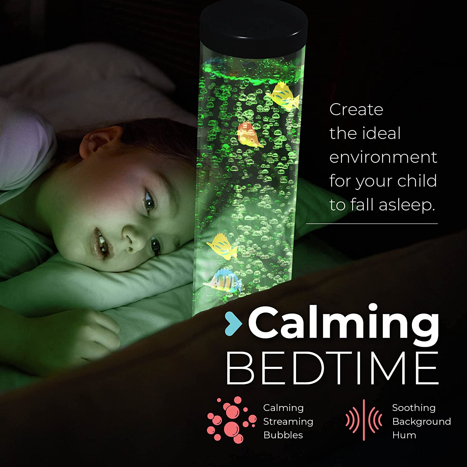 Tub senzorial luminos cu peștișori plutitori, 120 cm