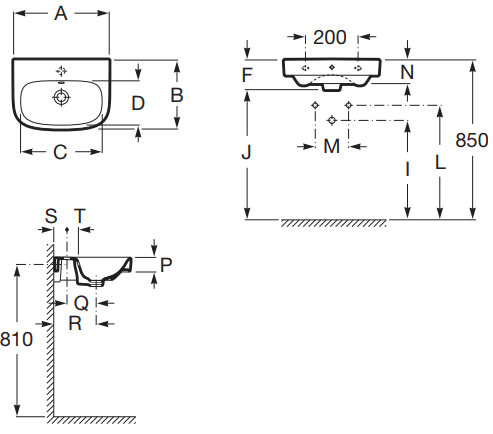 Lavoare Lavoar Roca Debba 35 CM A325999000 Roca - Online Dep...
