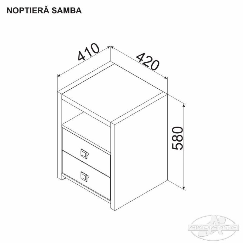 Dormitoare Noptiera SAMBA BEJ 4842115021381 Ambianta www...