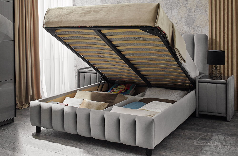 Dormitoare Pat FANCY 1.4 m GRI 4842115044519 Ambianta ww...