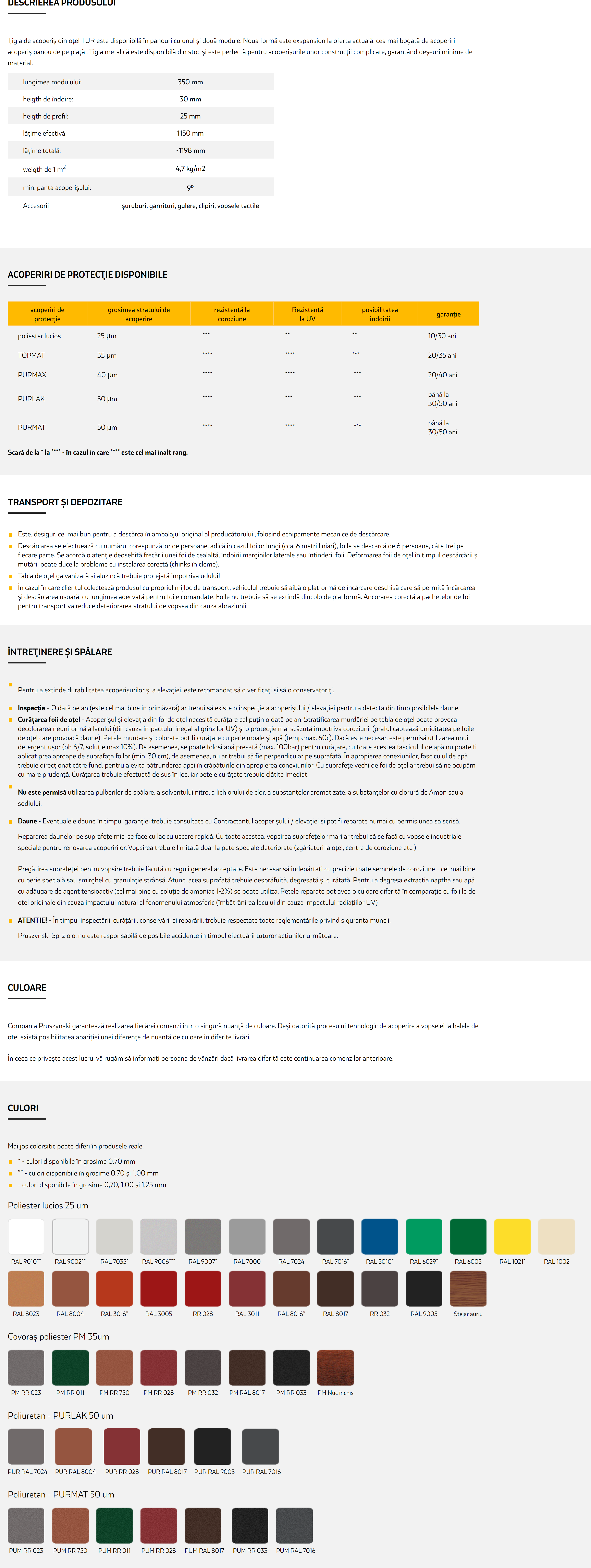 Pur Mat TUR PURMAT TURPURMAT Blachy Pruszynski TopRoof