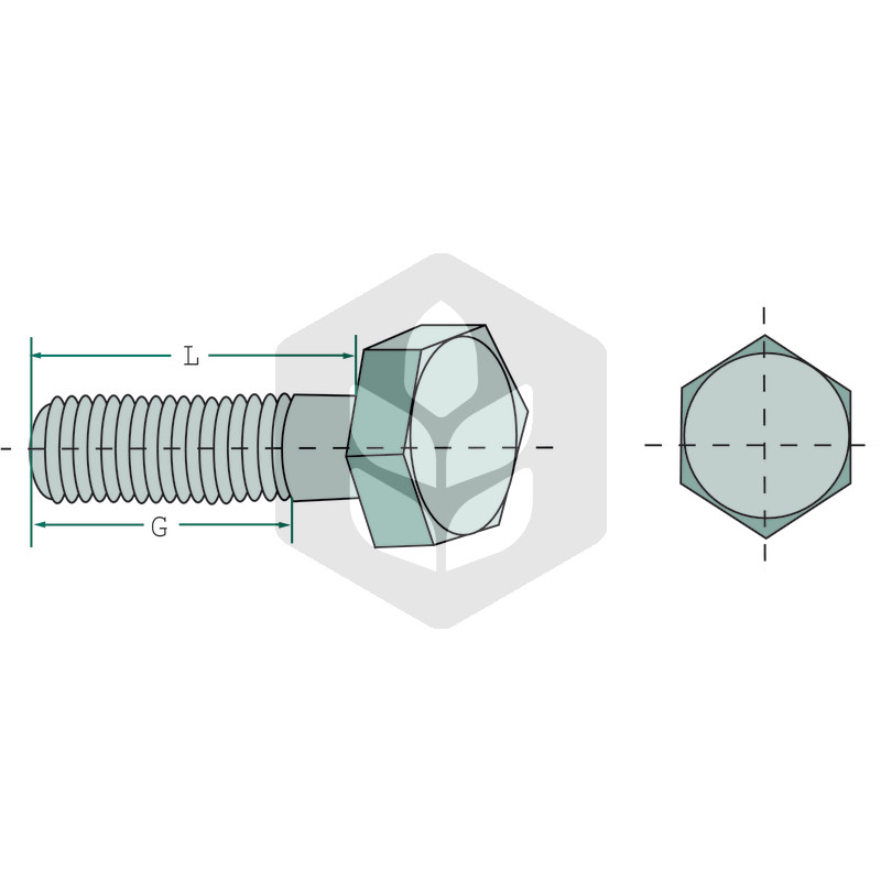 Surub cu piulita freza Breviglieri M12 x 1,25 x 45 mm 12.9