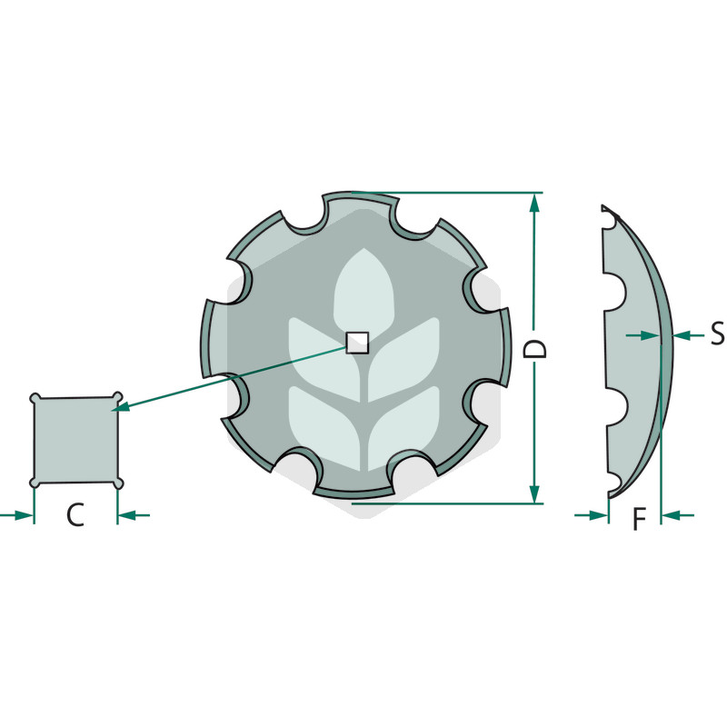 Taler disc zimtat, 610 mm
