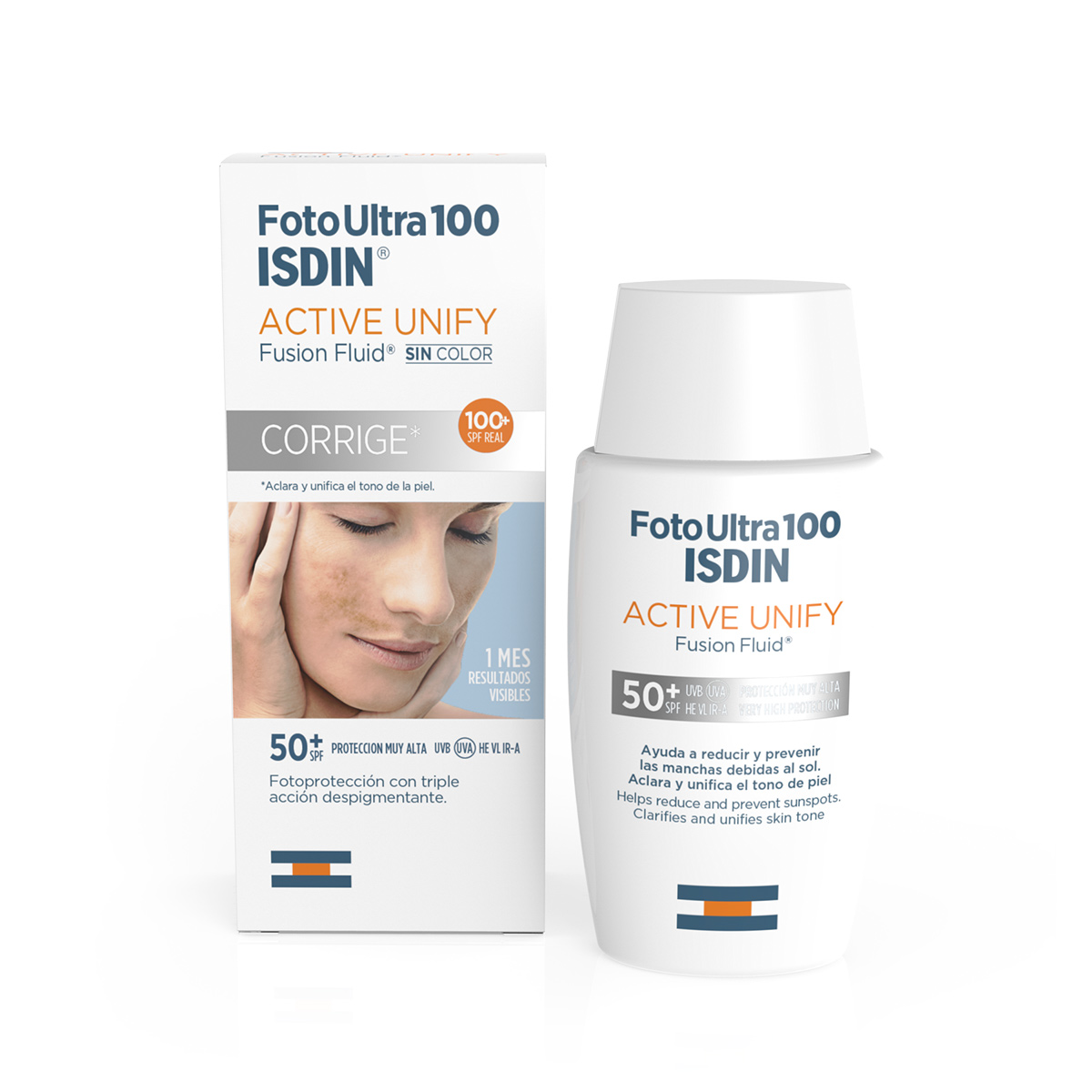 ISDIN FOTOULTRA 100 ACTIVE UNIFY FUSION FLUID SPF50 50ML A0X...