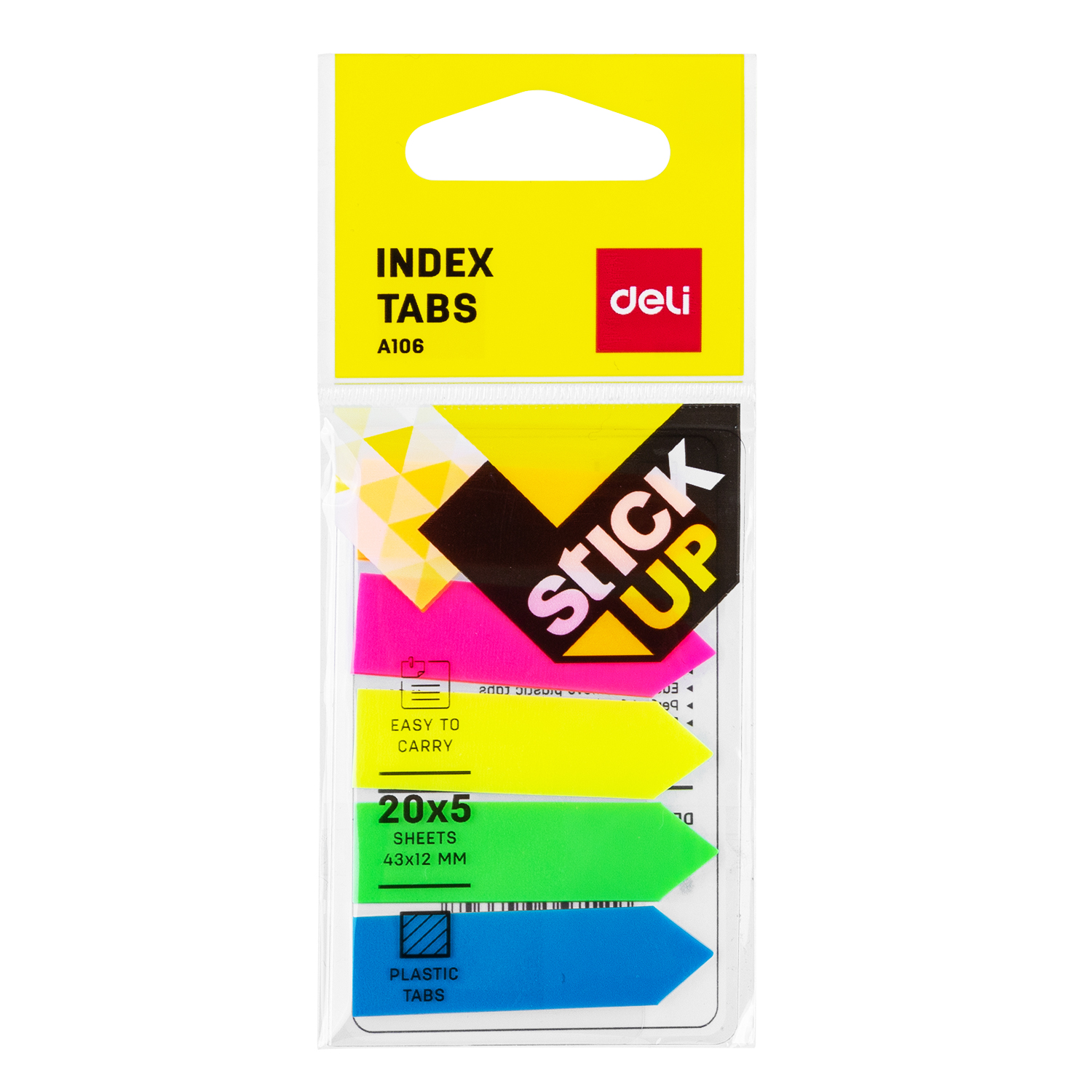 Notesuri adezive INDEX ADEZIV PLASTIC SAGEATA 12*43MM 5 CULO...