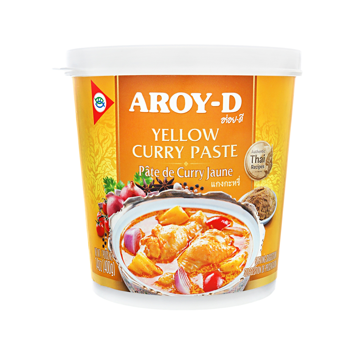 Mix de condimente Pastă curry galbenă AROY-D 400g 3412 ARO...