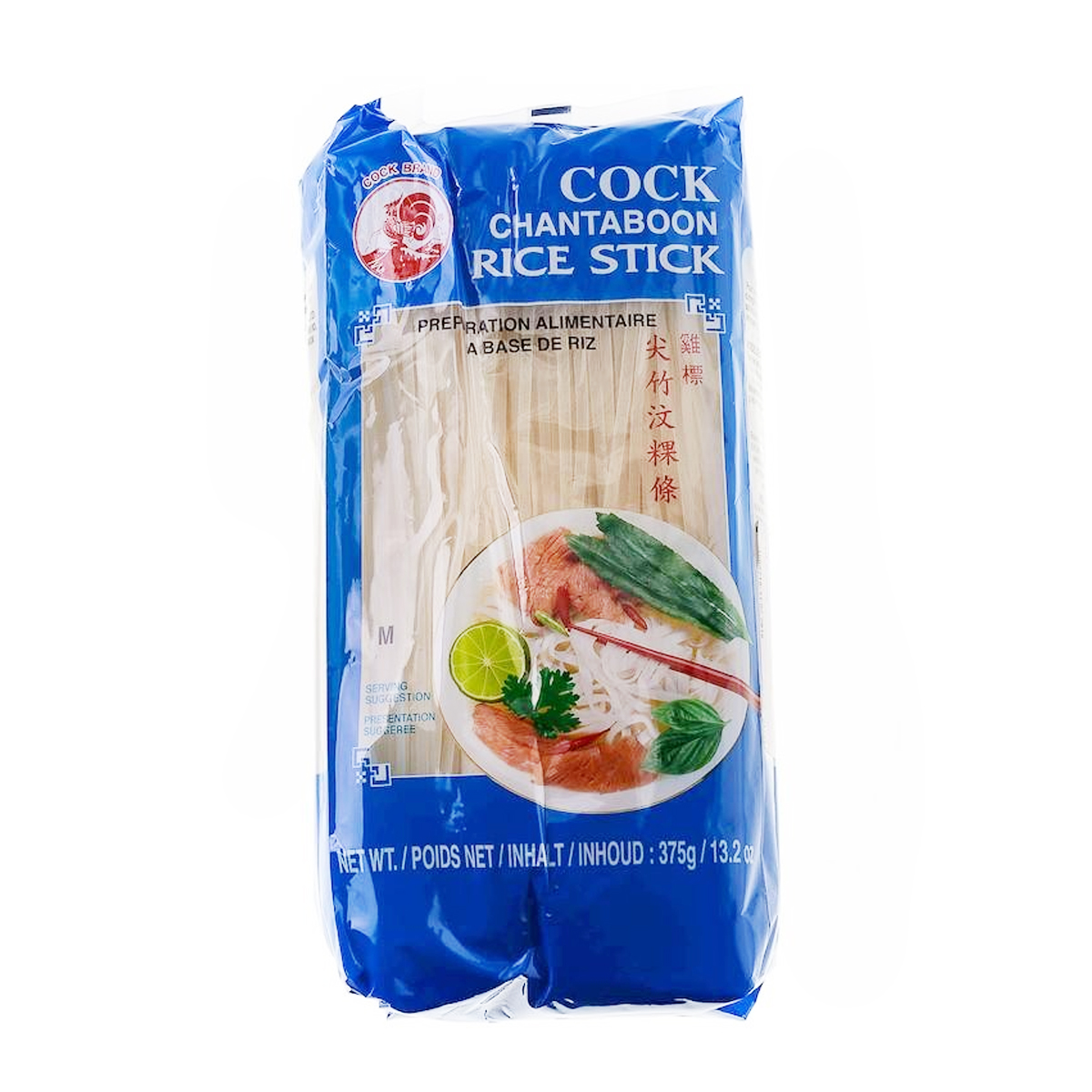 Taitei si Fidea de orez Taitei din orez 3mm COCK 375g 2406 C...