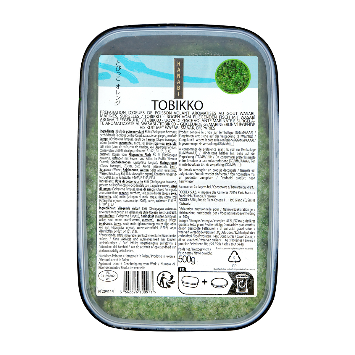 Congelate si semipreparate Tobiko Green Premium-Wasabi HANAB...