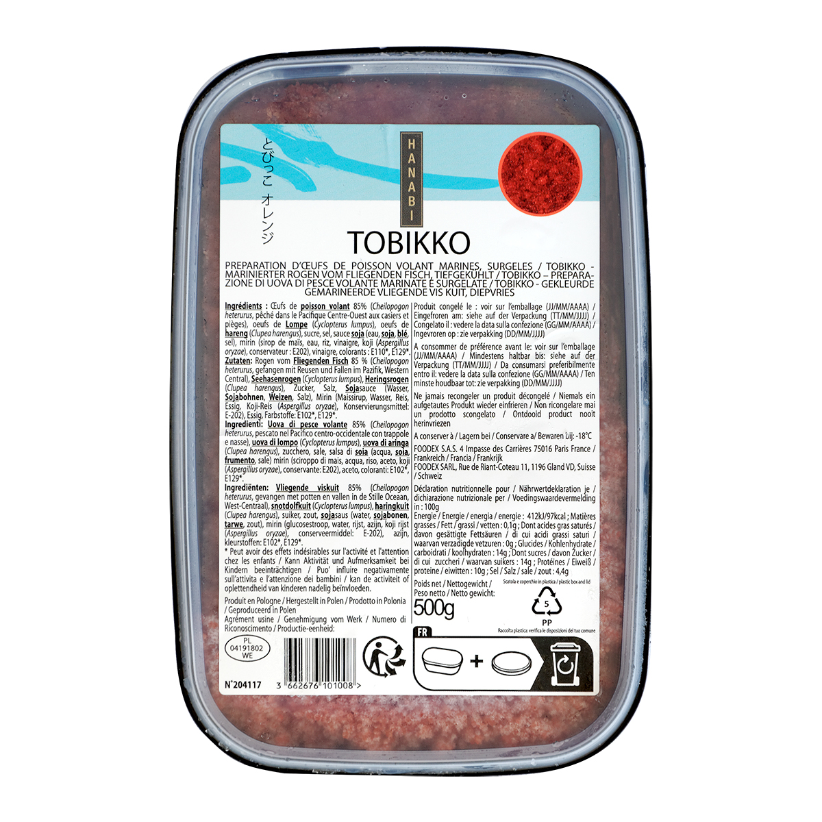 Congelate si semipreparate Tobiko Red Premium HANABI 500g 20...