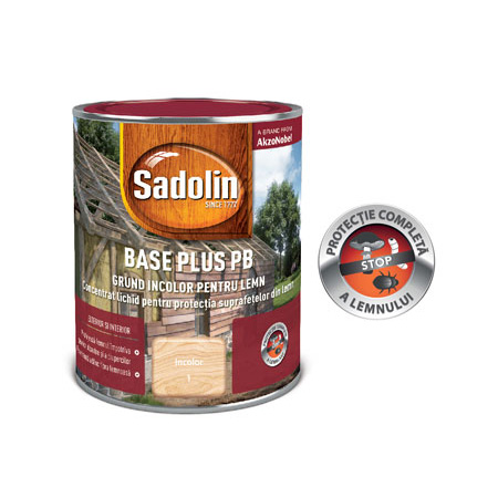 Grund incolor protectie lemn, Sadolin Base Plus PB, 0.75L