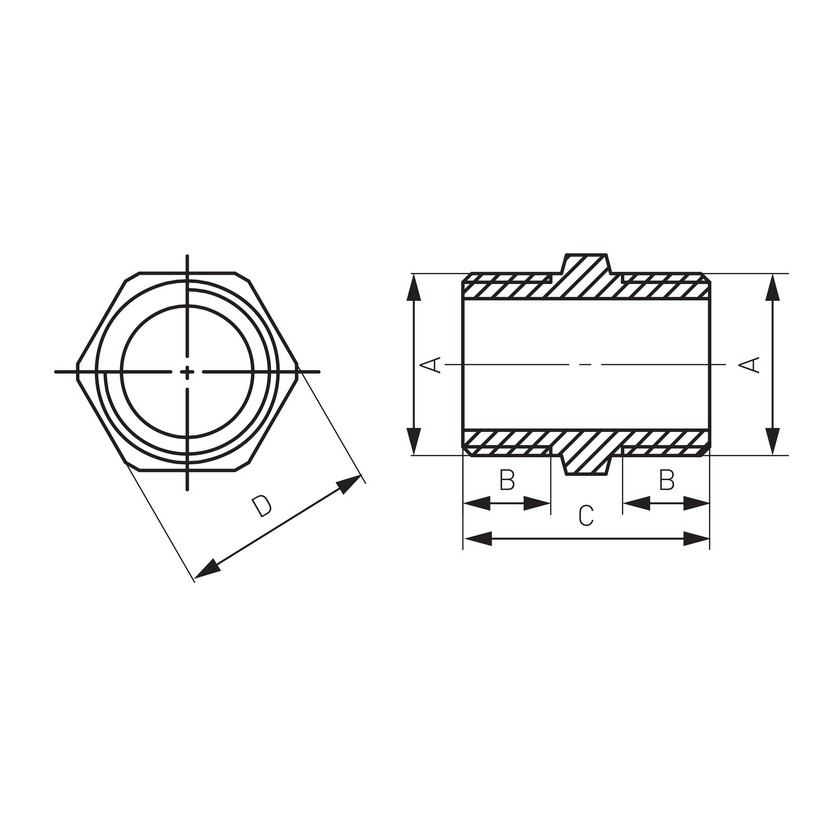 Fitinguri din alama si bronz Niplu alama, Ferro, 3\4" 4...