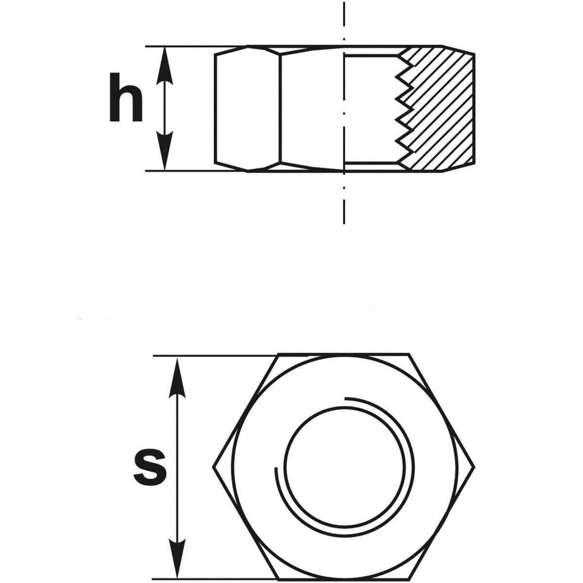 PIULITA HEXAGONALA M5, 100 buc