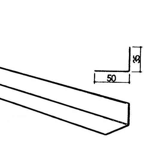 Profil cornier cu aripi inegale, zincat, Knauf, 50x35x0.7mm
