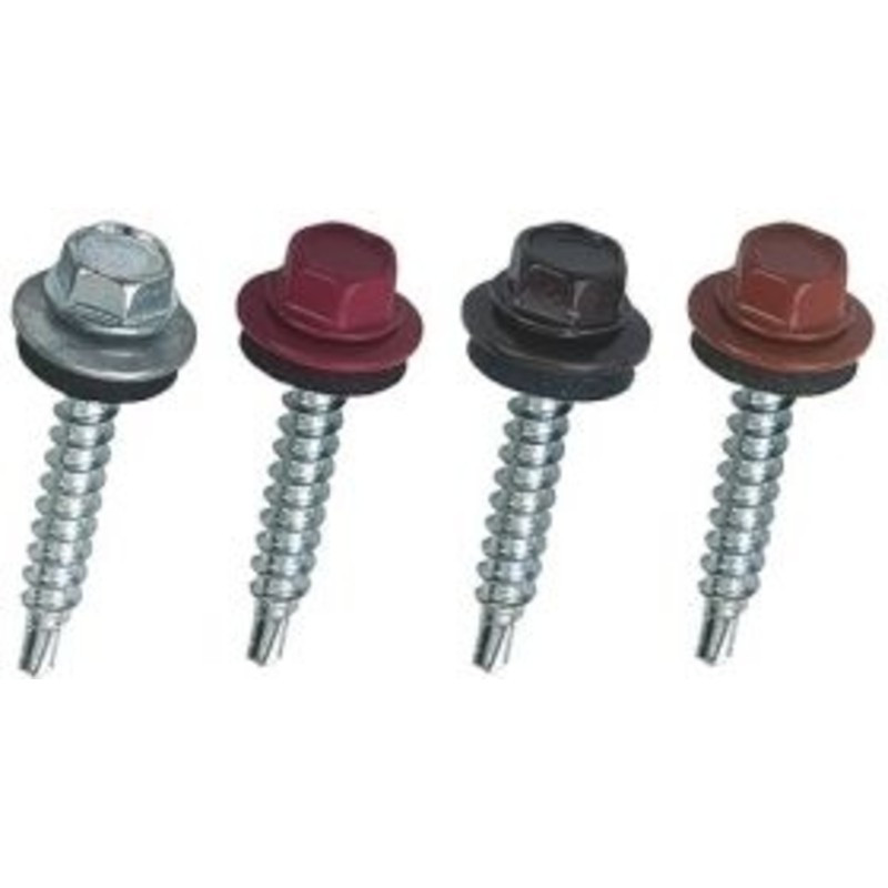 Surub autoforant cu saiba GT02/GTF2, 4.8 x 35mm, ral 5010, 250 buc