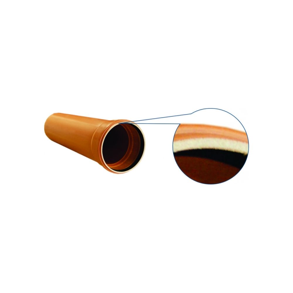 Teava PP/PVC canalizare exterioara, SN2, D.110 x 2.2mm, 2 m