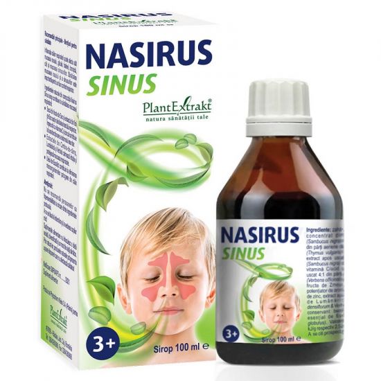 Raceala si gripa Nasirus sinus sirop +3 ani, 100 ml, Plant E...