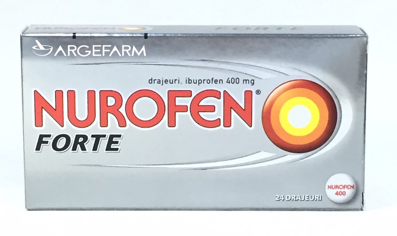 Medicamente pentru durere Nurofen Forte 400mg ,24 drajeuri P...