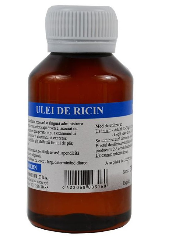 Afectiuni digestive Ulei de ricin ,100 ml ,Tis P22546 Necuno...