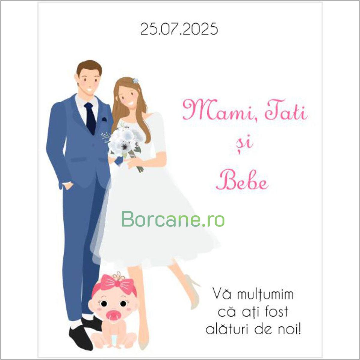 Etichete personalizate, marturii nunta pe Borcane.ro