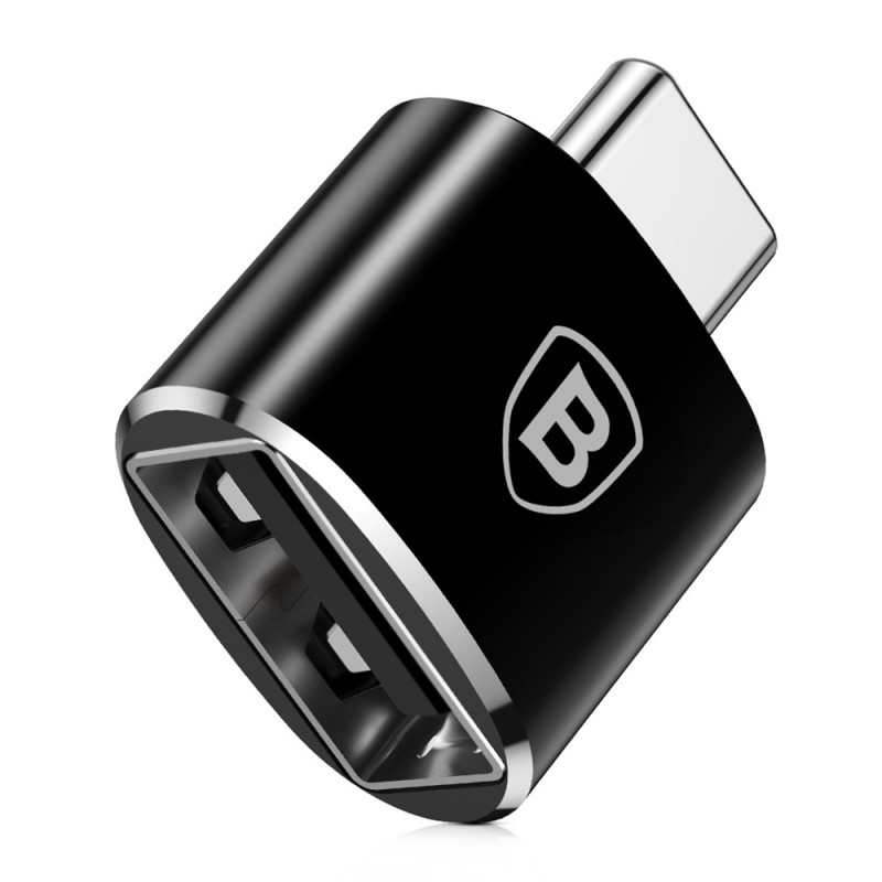 Adaptor Baseus Mini OTG, USB Type-C(T) to USB 2.0(M), corp m...