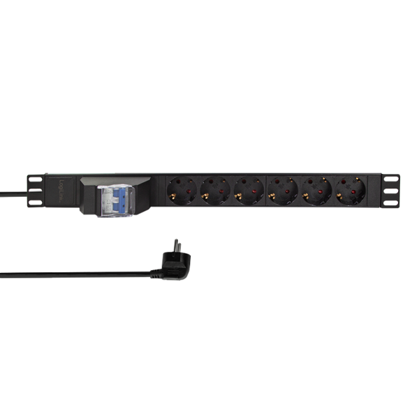 PDU LOGILINK 1U pt. rack 19 inch, 6 prize Schuko, intrare Sc...