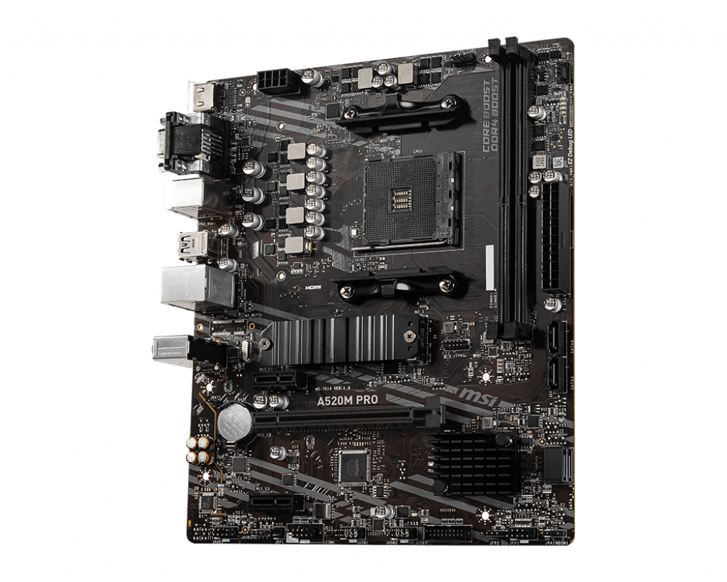 Placa de baza MSI A520M PRO, socket AM4, mATX, AMD A520, 2 x...