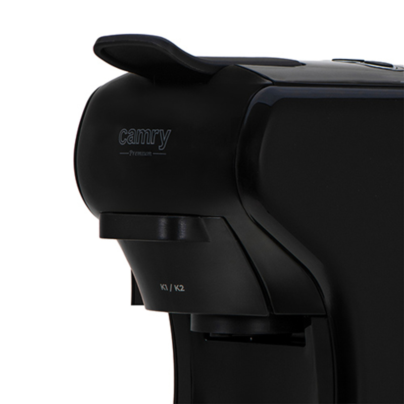 Espressor Camry CR 4414 Black, 1450 W, 19 bari, rezervor apa 0.6 L, multi-capsule, 9 adaptoare, negr